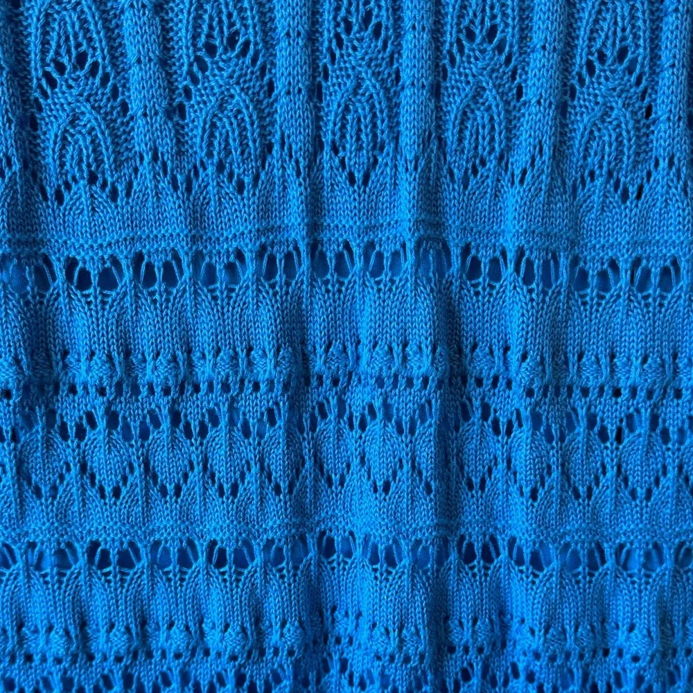Freshman | Dresses | Freshman Bright Blue Crochet Midi Dress With ...